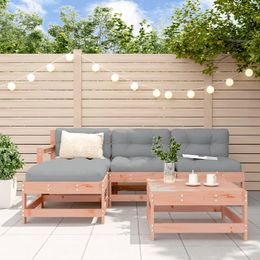 vidaXL 5-Tlg. Garten-Lounge-Set Mit Kissen Massivholz Douglasie | Farbe: Natürliches Douglasie