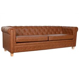 Esprit Home Dreisitzer-Sofa Home ESPRIT Braun natürlich Vintage 218 X 78 X 70 cm