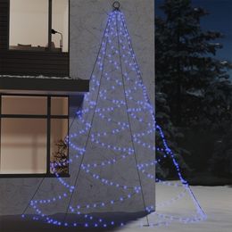 vidaXL Weihnachtsbaum An Der Wand Mit Metallhaken 260 Led 3 M | Anzahl der Birne: 720 | Farbe: Blau