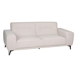 Bigbuy Home Dreisitzer-Sofa Creme Holz 220 x 87 x 85 cm