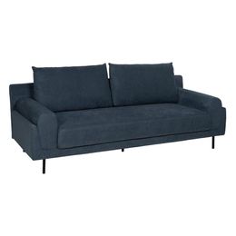 Bigbuy Home Dreisitzer-Sofa Blau Holz 216 x 86 x 90 cm