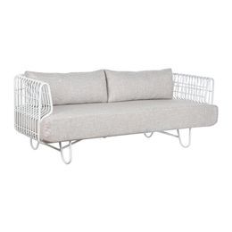 Esprit Home Sofa Home ESPRIT Weiß Beige Metall 180 x 66 x 66 cm