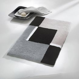 Kleine Wolke Badteppich Dakota Platinum Grau Und Schwarz