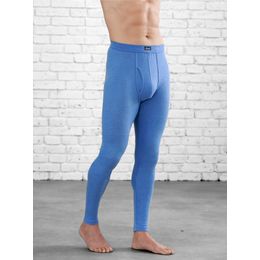 King´S Club Lange Unterhose KINGS CLUB, Herren, Gr. 10, blau (jeansblau, meliert), 60% Baumwolle, 40% Polyamid, Unterhosen