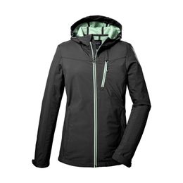 Softshelljacke Killtec "KOS 89 WMN SFTSHLL JCKT", Damen, Gr. 36, schwarz, Oberstoff: Oberseite: 100% Polyester (recycelt), Rückseite: 100% Polyester (recycelt), Futter: 100% Polyester (recycelt), sportlich, Jacken, Damen Softshelljacke: Wind-u wasserdicht, atmungsaktiv