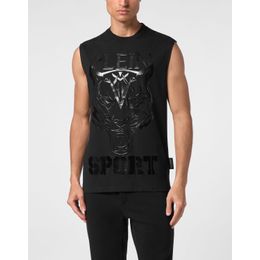 T-Shirt Plein Sport "Tiger", Herren, Gr. 4XL, schwarz (02, schwarz), Obermaterial: 100% Baumwolle, Shirts