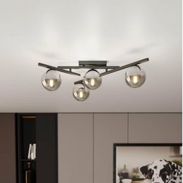 EMIBIG LIGHTING Deckenlampe Smart, schwarz/grafit, 4-flammig