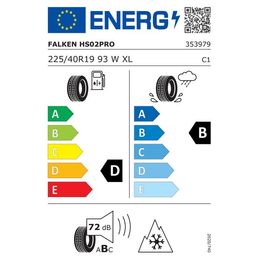 FALKEN - REIFEN [Falken] 225/40R19 93W EUROWINTER HS02PRO Winterreifen 353979