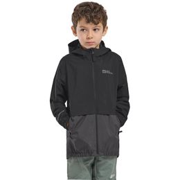 Jack Wolfskin Regenjacke »RAINY DAYS 2L JKT K« mit Kapuze granite-black 140 140 Zuverlässiger Regenschutz
