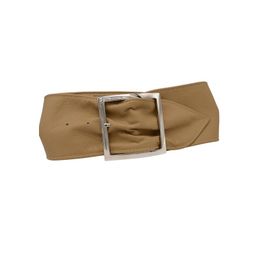 AnnaMatoni Tailleng&uuml;rtel aus weichem genarbtem Leder beige