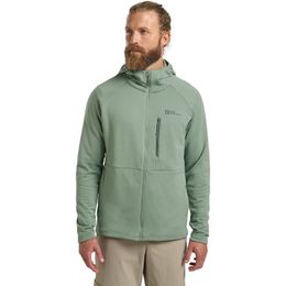 Jack Wolfskin Fleecejacke »KOLBENBERG HOODED FZ M« mit Kapuze eucalyptus XXXL (60) XXXL (60) Brusttasche, 2 Hüfttaschen