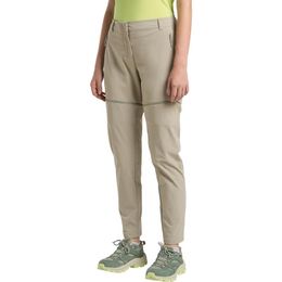Jack Wolfskin Zip-off-Hose »HIKEOUT ZIP OFF PANTS W« stone 46 46 Leichte Trekkinghose mit abzippbaren Beinen