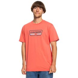 Quiksilver T-Shirt »Range Life Front« Spiced Coral M M Stoff: Baumwoll-Jersey-Stoff [160 g/m2]