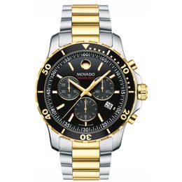 Movado Chronograph &raquo;Series 800, 2600146&laquo; Quarzuhr, Armbanduhr, Herrenuhr, Swiss Made, Edelstahlarmband silberfarben-goldfarben Eleganter...