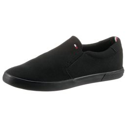 Tommy Hilfiger Slip-On Sneaker »ICONIC SLIP ON SNEAKER« Slipper, Freizeitschuh, Halbschuh mit seitlichen Stretcheinsätzen schwarz Modell 1 40 40...
