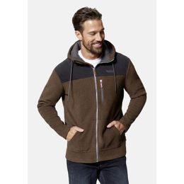 HERO by John Medoox Fleecejacke &raquo;Hoodie Strick- Fleecejacke&laquo; fleece Straight Fit Casual Atmungsaktiv f&uuml;r Herren brown melange XXL XXL...
