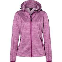 DEPROC Active Softshelljacke &raquo;SISTERS PEAK&laquo; mit abnehmbarer Kapuze pink 50 (XL) 50 (XL) Atmungsaktiv, wasser- und windabweisend