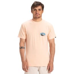 Quiksilver T-Shirt »Ev Flower Chaos« Peach Parfait L L Stoff: Baumwoll-Jersey-Stoff [160 g/m2]