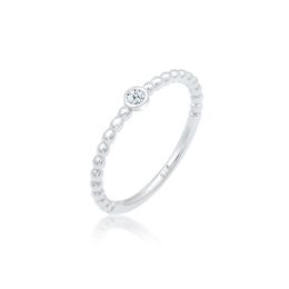 Elli DIAMONDS Verlobungsring »Verlobungsring Geo Kugeln Diamant (0.03ct) 925 Sterling Silber« Silber 52 mm Ring für Damen mit Diamant im...
