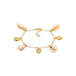 Elli Armband &raquo;Kauri Muschel 925 Sterling Silber vergoldet&laquo; Gold 16 cm Armband f&uuml;r Damen mit Muschel perfekt f&uuml;r den Sommer