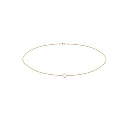 Elli Premium Kette mit Anhänger »Choker Kreis 375 Gelbgold« Gold 40 Halskette für Damen verleiht jedem Outfit einen Hauch von Eleganz