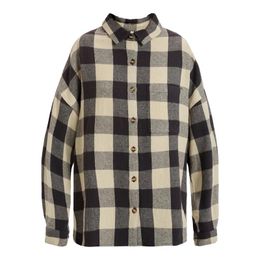 Roxy Langarmshirt »Lets Get Away« Phantom Be Bold Plaid XXL XXL Material: Mittelschwerer Twill-Stoff aus...