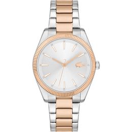 Lacoste Quarzuhr »CAPUCINE« Armbanduhr, Damenuhr, analog, Glaskristalle, Edelstahlarmband silberfarben-roségoldfarben 0 Stilvolle Damenarmbanduhr