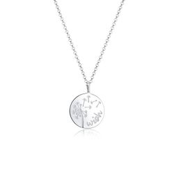 Elli Kette mit Anhänger »Wish Pusteblume Löwenzahn Blume 925 Sterling Silber« Silber 45 Halskette für Damen aus 925 Sterling Silber strahlt Eleganz...
