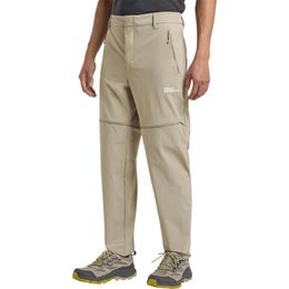 Jack Wolfskin Zip-off-Hose »HIKEOUT ZIP OFF PANTS M« stone 56 56 Leichte Trekkinghose mit abzippbaren Beinen