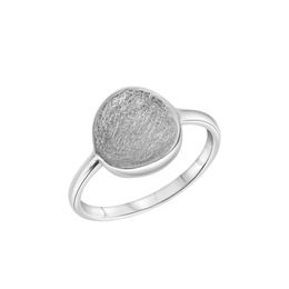 Celesta Fingerring »Silber 925 rhodiniert mit eismatter Oberfläche« Silbergrau 054 (17,2) Modischer Damen-Ring aus echtem 925 Silber