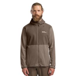 Jack Wolfskin Damen Kapuzenfleecejacke &raquo;PRELIGHT TRAIL HOODY M&laquo; mit Kapuze braun XXL (58)