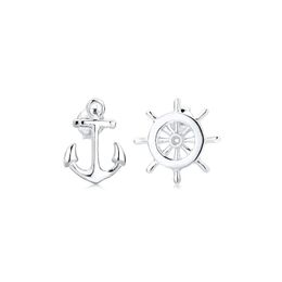 Elli Paar Ohrstecker &raquo;Ohrstecker Steuerrad Anker 925 Sterling Silber&laquo; Silber onesize Ohrringe f&uuml;r Damen verleihen jedem Sommerlook einen maritimen...