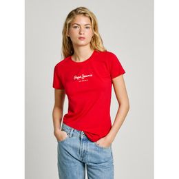 Pepe Jeans T-Shirt »NEW VIRGINIA« mit Logo-Print red 255 XL XL Tolles Kurzarmshirt "New Virginia" von Pepe Jeans