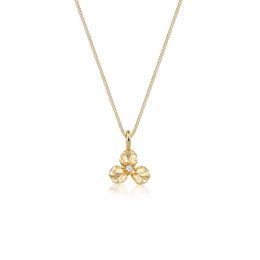 Elli DIAMONDS Collierkettchen »Blume Diamant Weiß Brillantschliff (0.015 ct) 585 Gelbgold« Gold 45 Halskette für Damen mit Diamant Perfekt für...