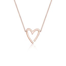Elli Kette mit Anhänger »Anhänger Herz 925 Sterling Silber« Rosegold 45 Halskette für Damen verleiht jedem Outfit einen Hauch von Eleganz