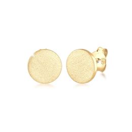 Kuzzoi Paar Ohrstecker »Ohrstecker Plättchen 925 Sterling Silver« Gold onesize Elegante Ohrstecker für Herren aus 925er Sterlingsilber ideal für...