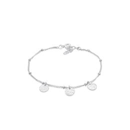 Elli Damen Armband &raquo;Kugelkette Pl&auml;ttchen Design 925 Sterling Silber&laquo; silber