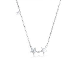 Elli Collierkettchen »Stern Glas Kristalle 925 Sterling Silber« Silber 45 Halskette für Damen mit Glas Kristallen verleiht jedem Outfit einen...