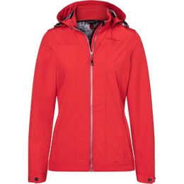 DEPROC Active Softshelljacke »DECORAH PEAK WOMEN« mit abnehmbarer Kapuze rot 48 (XL) 48 (XL) Leichte Softshelljacke mit abnehmbarer Kapuze