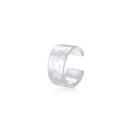 Elli Damen Single-Ohrhaken &raquo;Earcuff Single geh&auml;mmert 925 Sterling Silber&laquo; silber