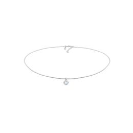 Elli Premium Collier »Choker mit Glas Kristalle Weiß 925 Sterling Silber« Silber 36 Halskette für Damen mit Glas Kristallen verleiht jedem Outfit...