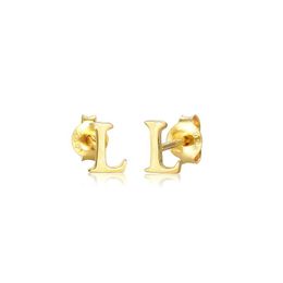 Elli Paar Ohrstecker &raquo;Ohrstecker Buchstabe L Initialen 925 Sterling Silber&laquo; Gold onesize Ohrringe f&uuml;r Damen verleihen jedem Outfit einen Hauch von...