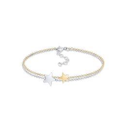 Elli Armband &raquo;Stern Astro Layer Bi-Color 925 Sterling Silber vergoldet&laquo; Silber 16 cm Armband f&uuml;r Damen mit Sterne verleiht jedem Outfit einen Hauch...