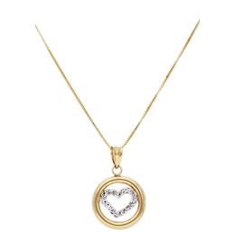 Firetti Kette mit Anhänger »Schmuck Geschenk Gold 375 Halsschmuck Halskette Goldkette Venezianer« mit Kristallstein (synth.)...