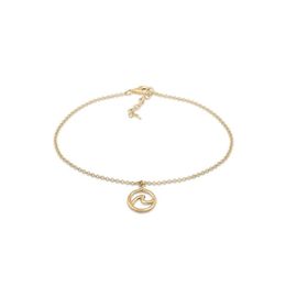 Elli Damen Fu&szlig;kette &raquo;Wellen Maritim 925 Sterling Silber&laquo; gold