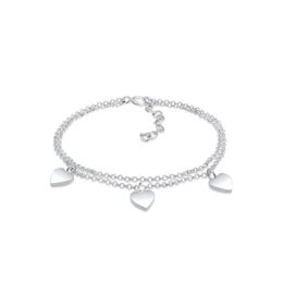 Elli Armband &raquo;Layer Herz 925 Sterling Silber&laquo; Silber 16 cm Armband f&uuml;r Damen aus 925 Sterling Silber verleiht jedem Outfit einen Hauch von Eleganz