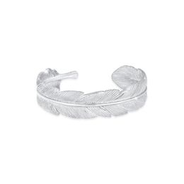 Elli Premium Armreif »Armspange Feder 925 Sterling Silber« Silber 16 cm Armreif für Damen aus 925 Sterling Silber strahlt in jedem Licht
