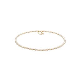 Elli Premium Collier »Choker Süßwasserzuchtperlen 925 Sterling Silber vergoldet« Gold 38 Halskette für Damen mit echten Süßwasserperlen