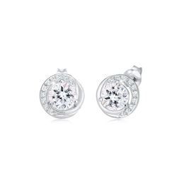 Elli Paar Ohrstecker &raquo;Ohrstecker Glas Kristalle Wei&szlig; 925 Sterling Silber&laquo; Silber onesize Ohrringe f&uuml;r Damen mit Glas Kristallen verleihen jedem...