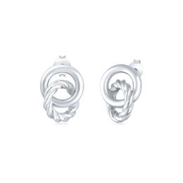 Elli Paar Ohrstecker »Ohrstecker Kreis Knoten 925 Sterling Silber« Silber onesize Ohrringe für Damen kreieren einen eleganten Look
